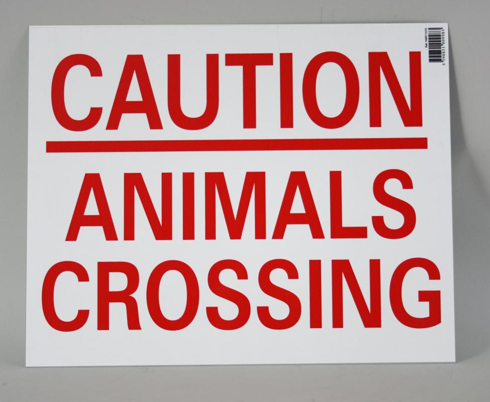 Caution Animals Crossing Sign | agridirect.co.uk
